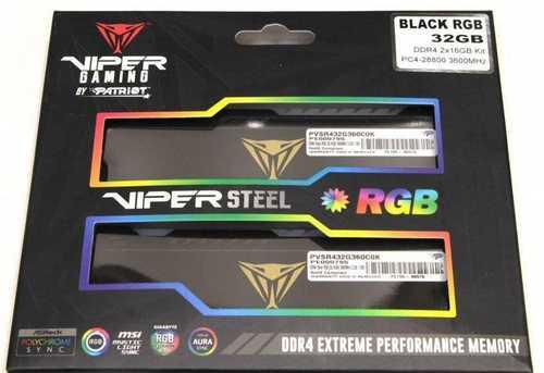 Patriot Viper Steel RGB 16x2 32 гб 3600mhz