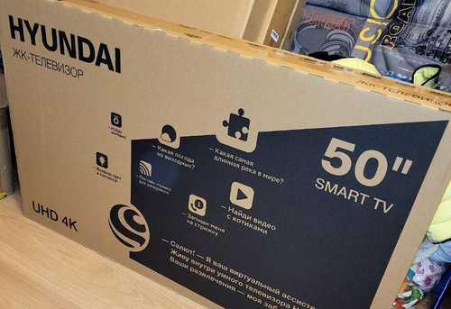 Телевизор smart tv hyundai 50(127см) новый 4K