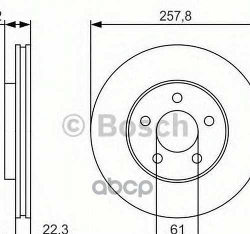 Диск тормозной перед Bosch 102