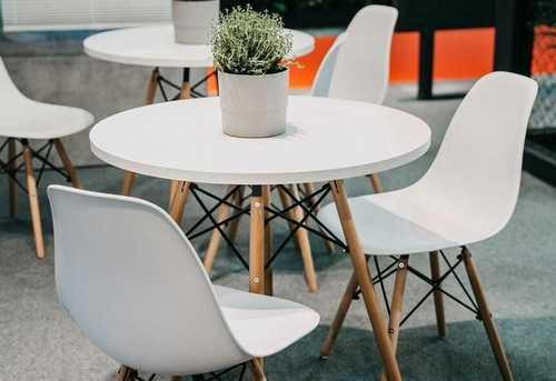 Стол круглый белый Eames (Эймс) 80 см