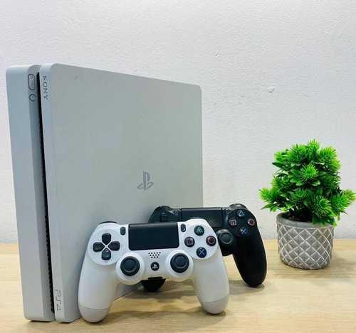 PS 4 Slim White 500GB / 2 Геймпада с гарантией