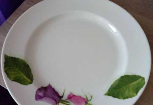 Тарелка большая(блюдо),новая, с тюльпанами