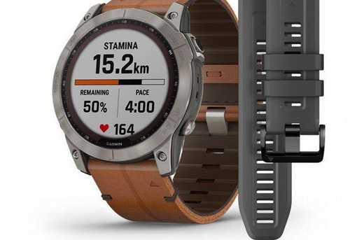 Умные часы Garmin Fenix 7X Sapphire Solar титановы