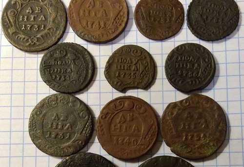 Монеты 1731г.-1758год