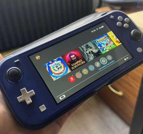 Nintendo switch lite прошитая + карта 128gb