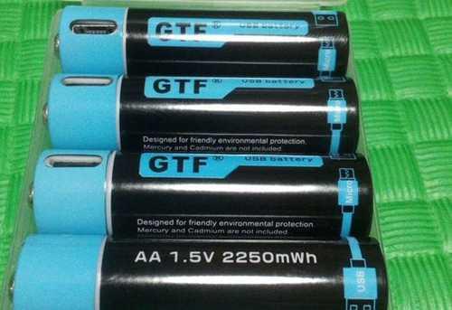 Литий-ионный аккумулятор GTF AA 1,5 в
