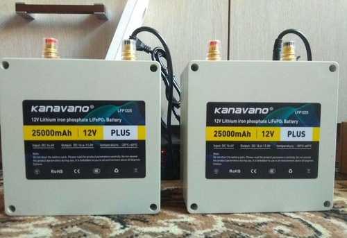 Аккумулятор LifePO4 25Ah 12v с USB для эхолота