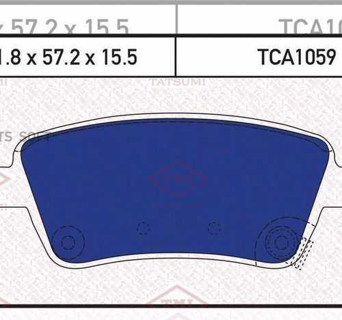 Tatsumi TCA1059 Колодки тормозные дисковые передние