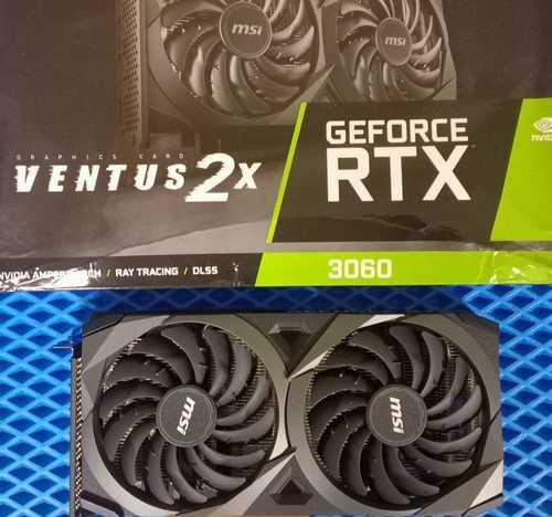 Видеокарта MSI ventus 2X geforce rtx 3060 12Gb