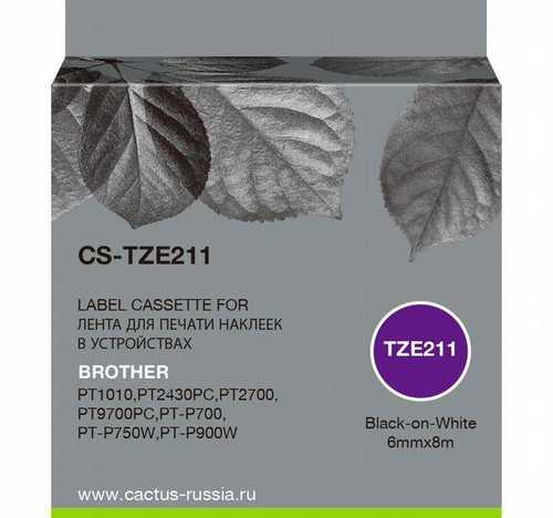 CS-TZE211, Картридж cactus CS-TZE211 для ленточных п