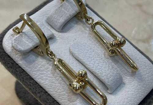 Золотые серьги Tiffany&Co