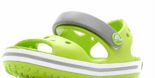 Сандалии crocs 21/4 салатовый цвет