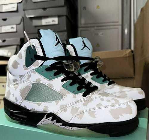 Кроссовки Nike Air Jordan 5 island green Оригинал