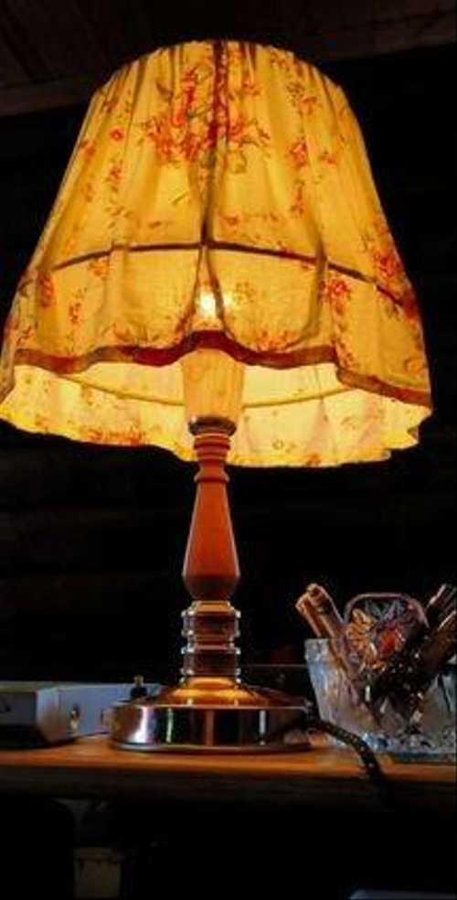 Лампа с абажуром СССР винтаж