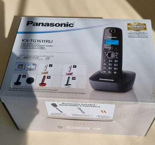 Радиотелефон Panasonic KX-TG1611RU, черный