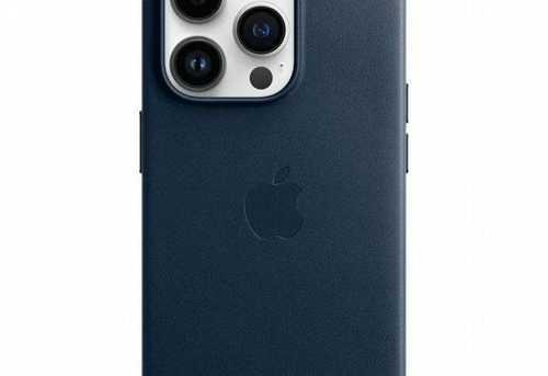 Кожаный чехол MagSafe iPhone 15 Pro (Pacific Blue)