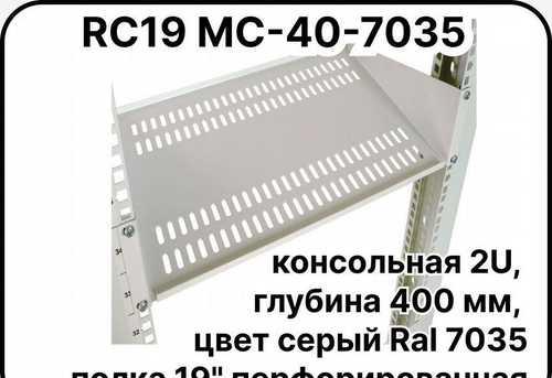 RC19 мс-40-7035 Полка 19" перфорированная консольн