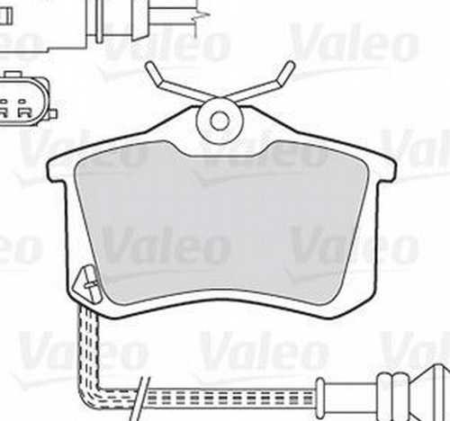 Колодки тормозные дисковые задние для Seat Cordoba 2003-2009 valeo