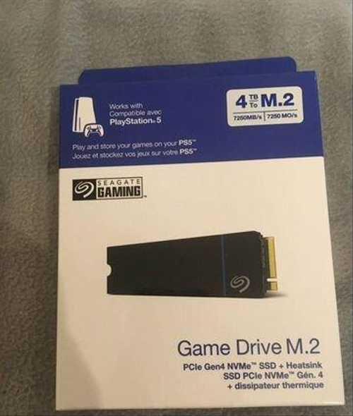 SSD Seagate GameDrive 4TB M.2 PS5 с радиатором