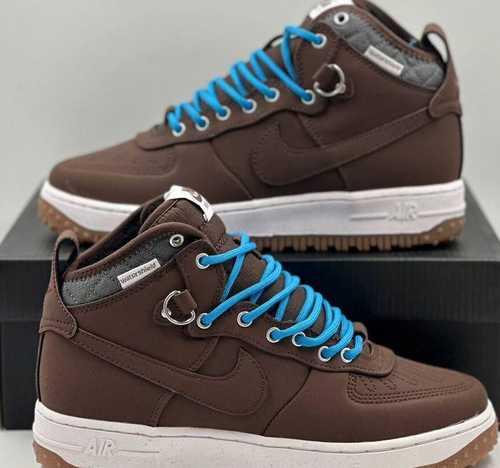 Nike Air Force 1 Duckboot brown С мехом