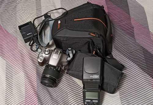 Canon EOS 1300D + yongnuo speedlite YN-685