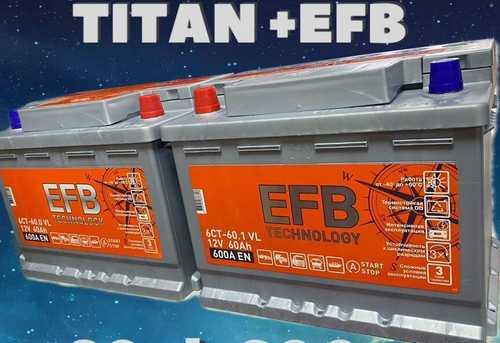 Аккумулятор titan EFB 60