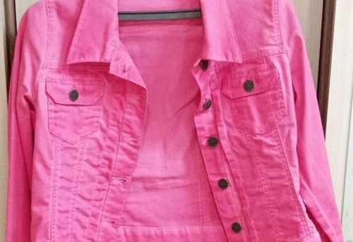Куртка джинсовая новая 48 хлопок 77% розовая женск