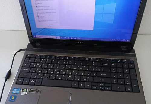 Ноутбук 15.6" Acer Aspire 5750G, 124 ГБ, Core i5-2410M, RAM 8 ГБ, GeForce GT 540M 1 ГБ