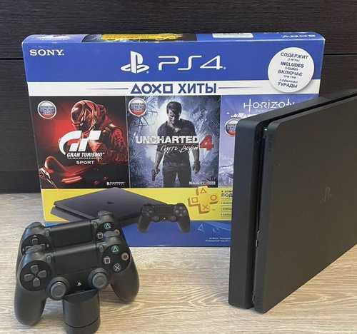 Sony PS 4 slim   70 игр 2 геймпада