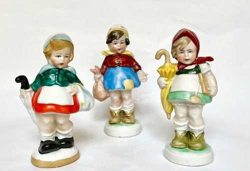 Фарфоровые статуэтки дети Германия винтаж