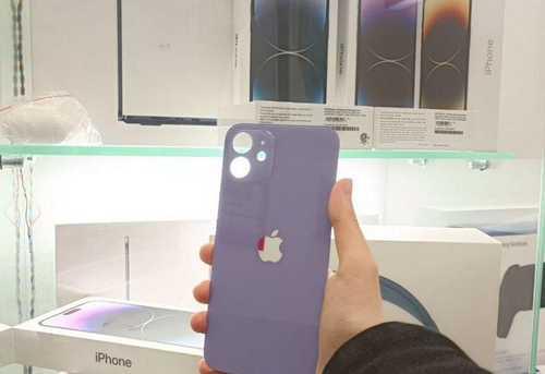 Заднее стекло на iPhone 12 (Пурпурный) Big Hole