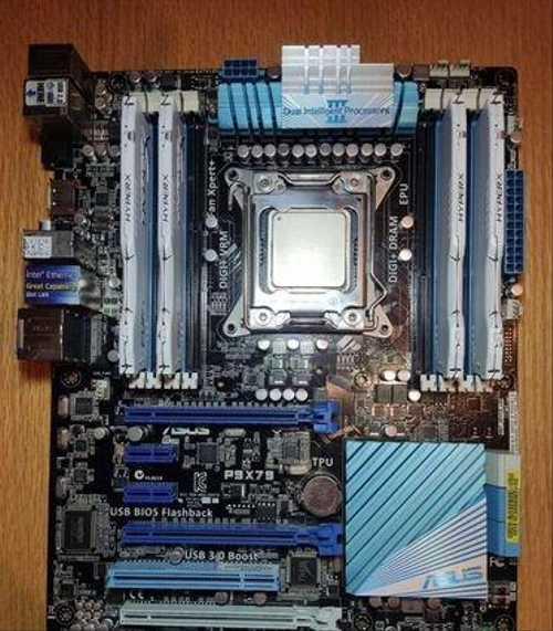 Комплект Intel i7 3930K + Asus P8X79 + озу 32 гб