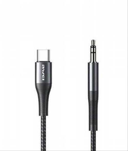Awei CL-116T аудио кабель Type-C to AUX 1 метр