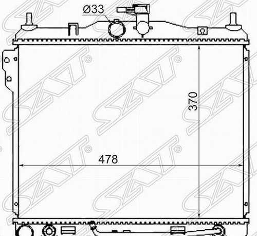 Радиатор охлаждения Хендай Гетц 02- АКПП