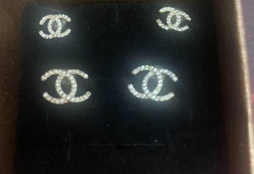 Серебряные серьги Chanel