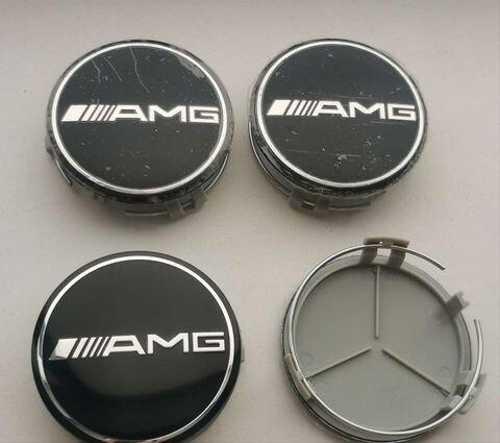 4шт колпаки Mercedes AMG 75мм