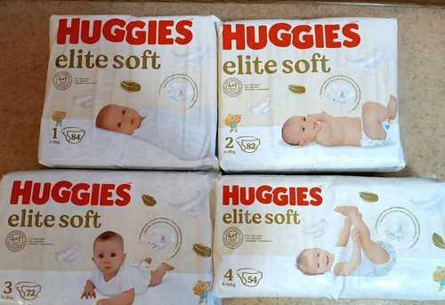 Подгузники Huggies Elite Soft (1, 2,3,4,5 размеры)