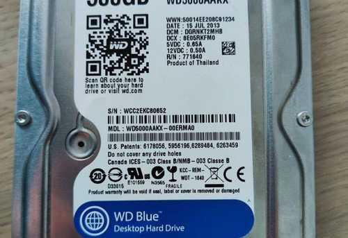 Жесткий диск WD 500 GB wd5000aakx