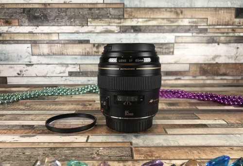 Объектив Canon EF 85mm 1.8 USM+фильтр UV