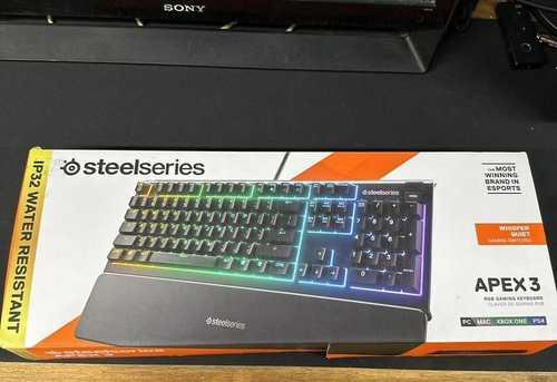 Игровая клавиатура проводная SteelSeries Apex 3