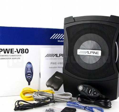 Сабвуфер активный подсидушечный Alpine pwe v80