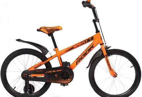 Детский велосипед rook 18" Sprint оранжевый (2022)
