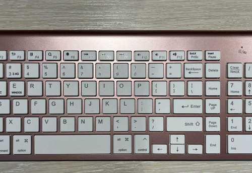 Клавиатура беспроводная розовая