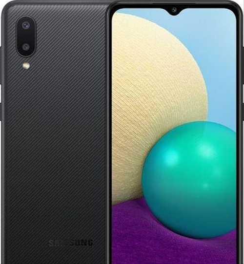 Смартфон Samsung Galaxy A02 32Gb, SM-A022, черный