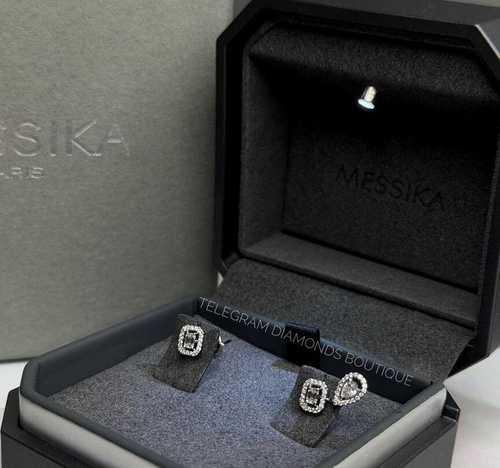 Серьги messika белое золото 750,бриллианты