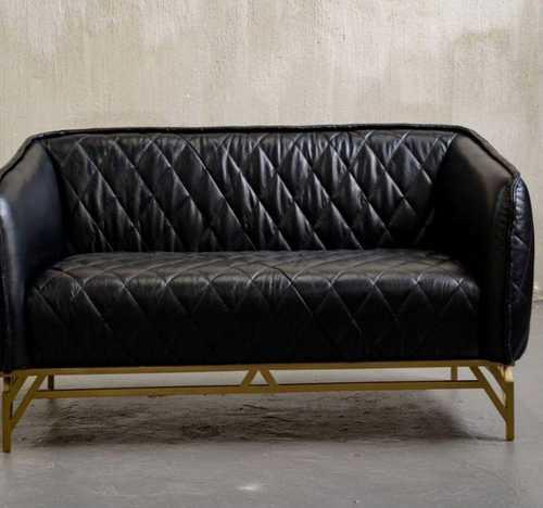 Диван двухместный Diplomat Black Leather