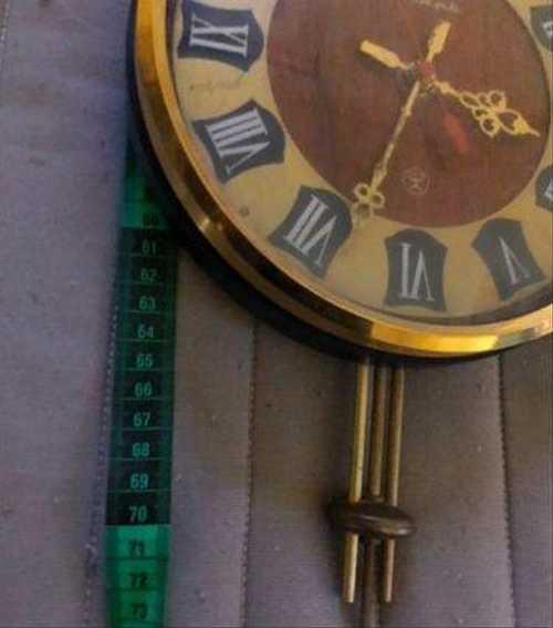 Часы настенные Янтарь латунь бронза винтаж лофт