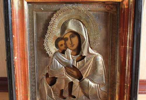 Икона Божией Матери Федоровская 19 век киот