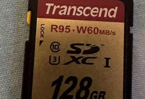 Карта памяти Transcend sdxc 128Gb Class 10