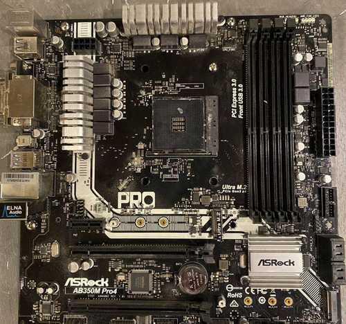 Материнская плата ASRock ab350m pro4